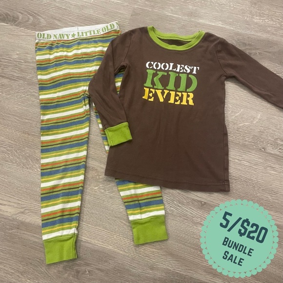 Old Navy | Pajamas | 52 Old Navy Coolest Kid Ever Striped Pajamas Boys ...